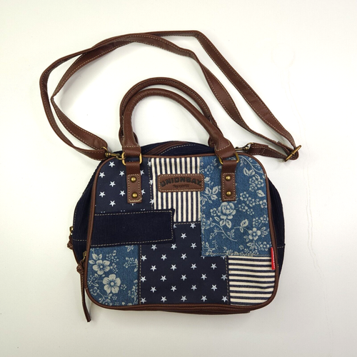 Union Bay Vintage American Flag Floral Patch Blue Corduroy Crossbody ...