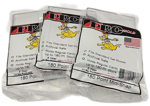 (Pack Of 3) Pro-Mold Super Thick Mini Snap 180pt Card Holders PC10 Made ...