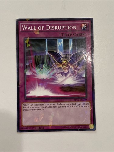 Yugioh! TCG Wall of Disruption SP15-EN049 1st Edition Damaged ...