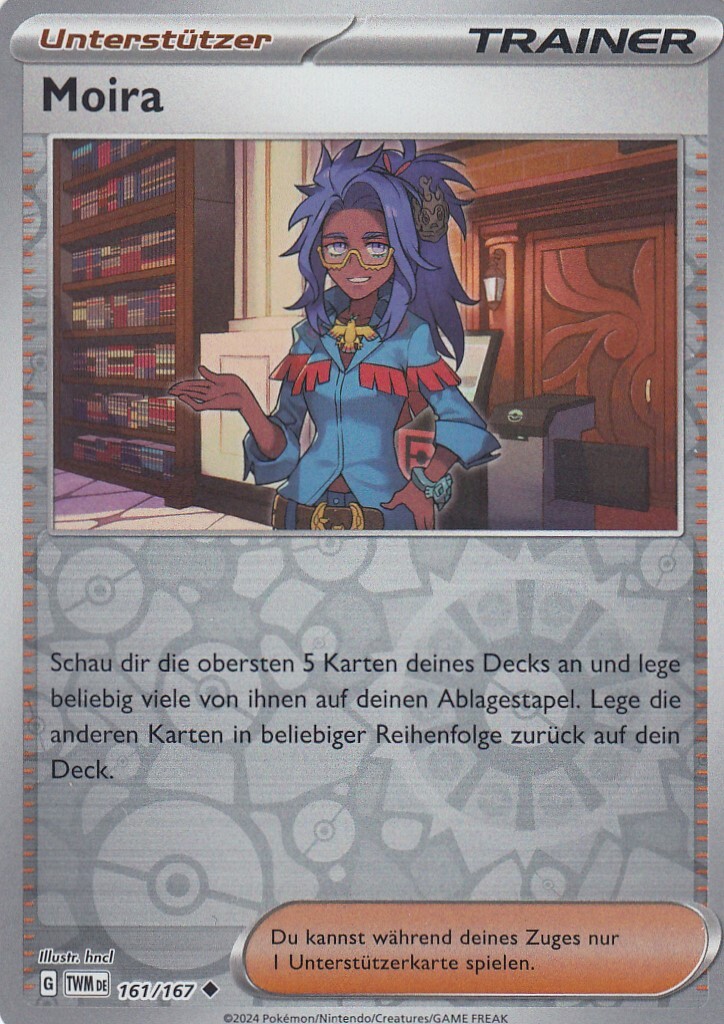 Moira 161/167 REVERSE HOLO Maskerade im Zwielicht Pokemon Karte Deutsch ...
