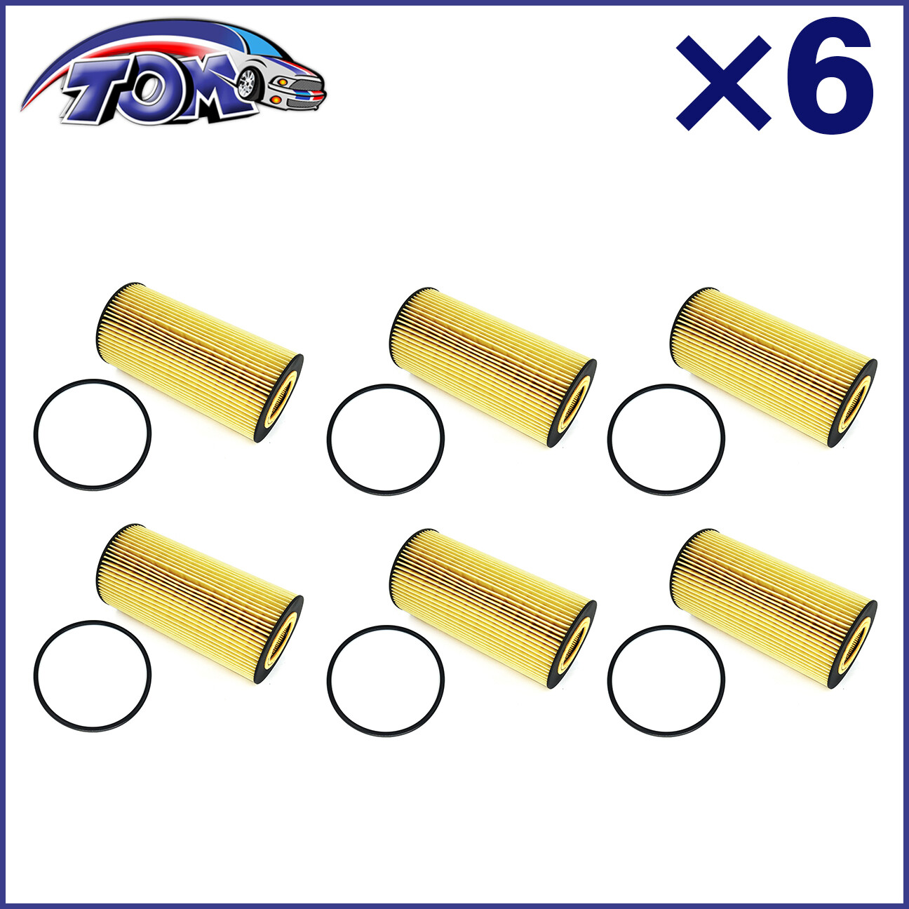 BRAND NEW SET OF 6 OIL FILTERS FOR FORD SUPER DUTY POWERSTROKE 6.0L/6 ...