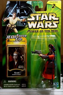 STAR WARS SABE POTJ (2000) JEDI FORCE FILE ACTION FIGURE KEIRA ...