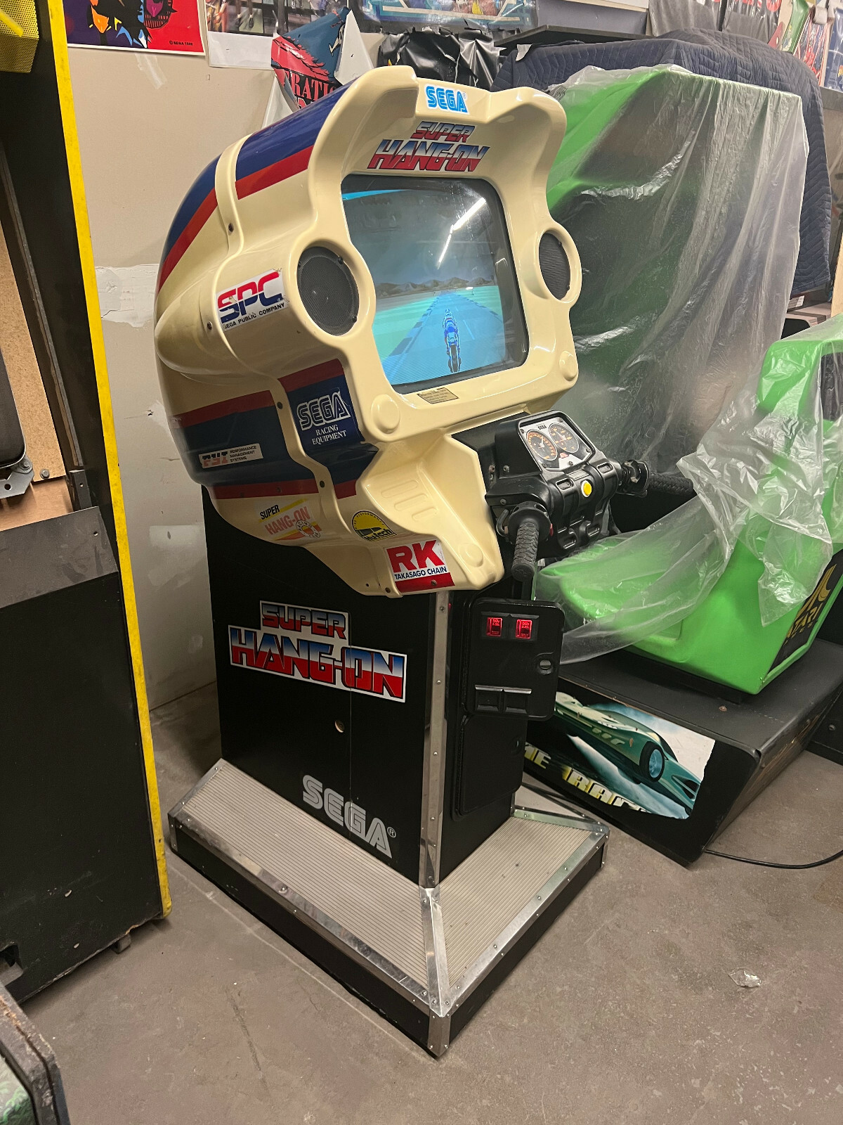SUPER HANG ON ARCADE MACHINE by SEGA (Excellent Condition) *RARE* w ...
