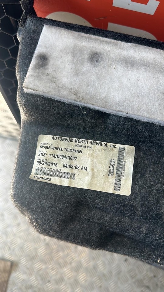 MERCEDES-BENZ ML350 AMG LINE PREM BLUETEC A 2012-2015 REAR BOOT FLOOR ...