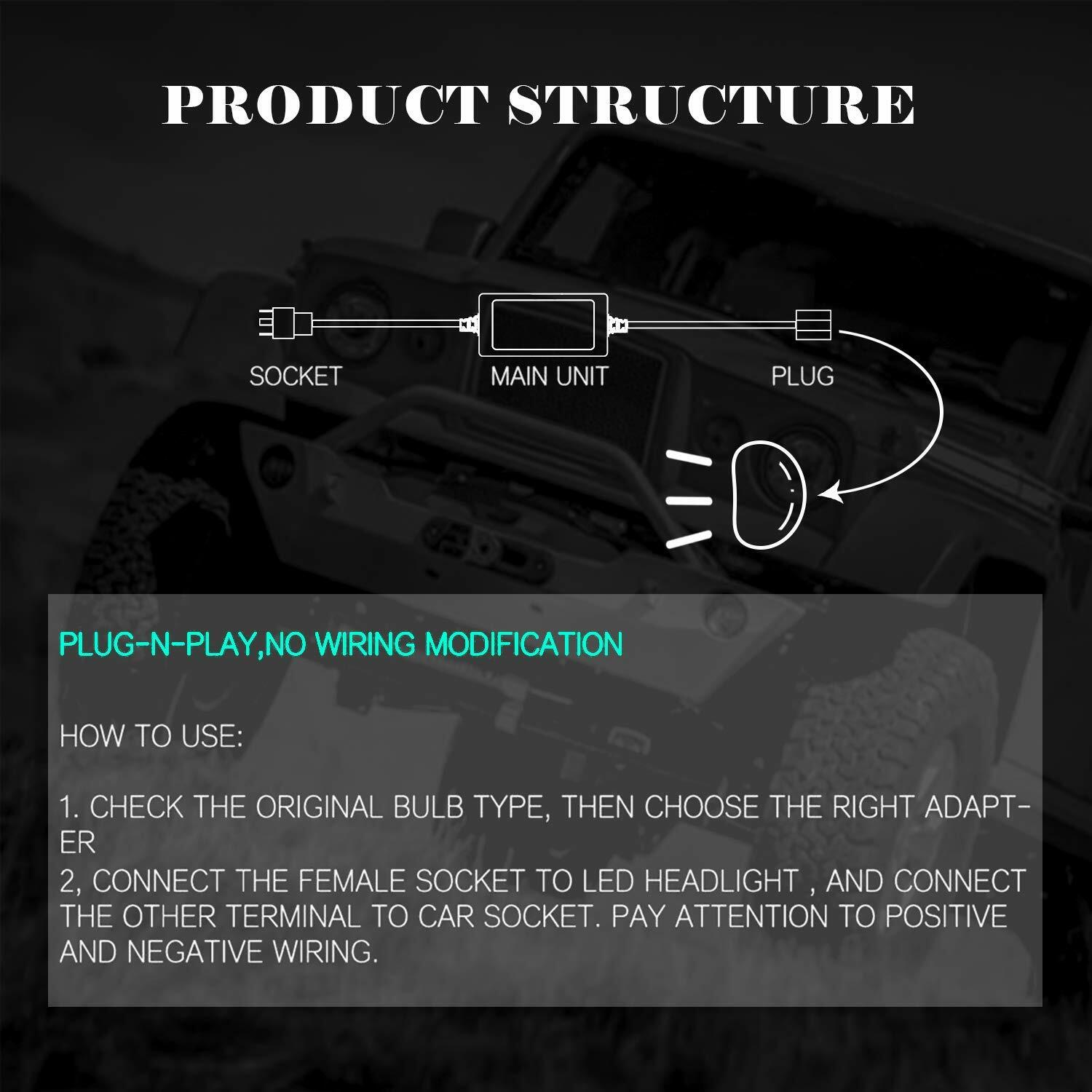 H4 9003 Headlight Canbus LED Decoder Error Free Anti Flicker Load ...