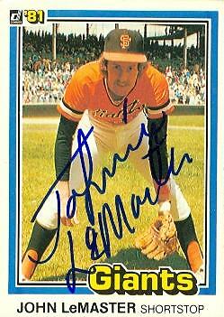 Johnnie LeMaster autographed Baseball Card (Giants) 1981 Donruss #432 ...
