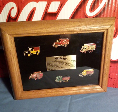 Coca-Cola Vintage Truck Pin Set w/Hardwood Frame: Ready to Hang (#734 ...