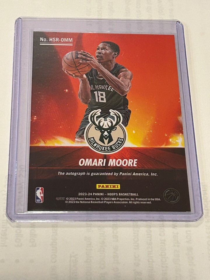 2023-24 HOOPS AUTOGRAPH OMARI MOORE BUCKS ROOKIE | eBay