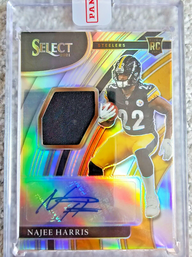 2021 Najee Harris Panini Select RPA Jersey Patch Silver Prizm SP RC ...