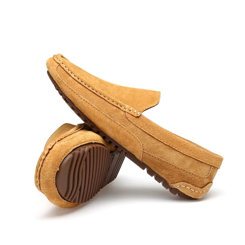 Men Faux Suede Light Comfortable Loafers Slip on Flats Driving Shoes ...
