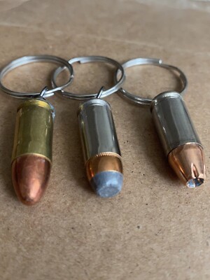 9mm bullet keychain, handmade, different styles with keyring loop | eBay
