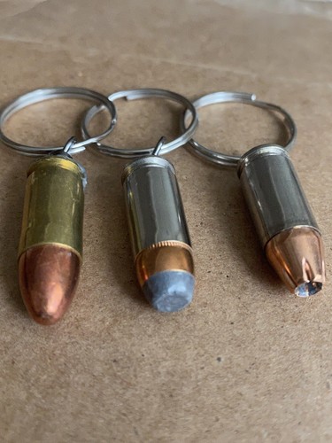 9mm bullet keychain, handmade, different styles with keyring loop | eBay