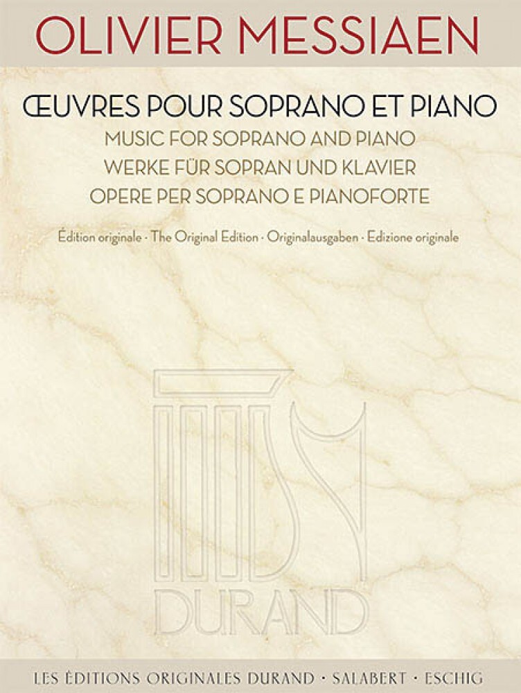 Music for Soprano and Piano The Original Edition Olivier Messiaen Book ...