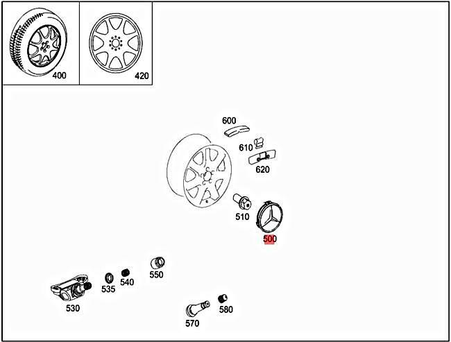 Genuine MERCEDES Amg Gt Wheel trim Front and rear axles 00040011009283 ...