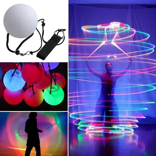 Props Belly Dance Ball Hand Flip Ball LED POI Throwing Ball RGB Light ...