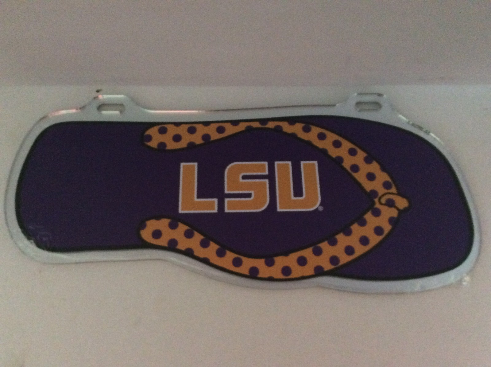 LSU TIGERS FLIP FLOP LICENSE PLATE TAG LICENSED NCAA | eBay