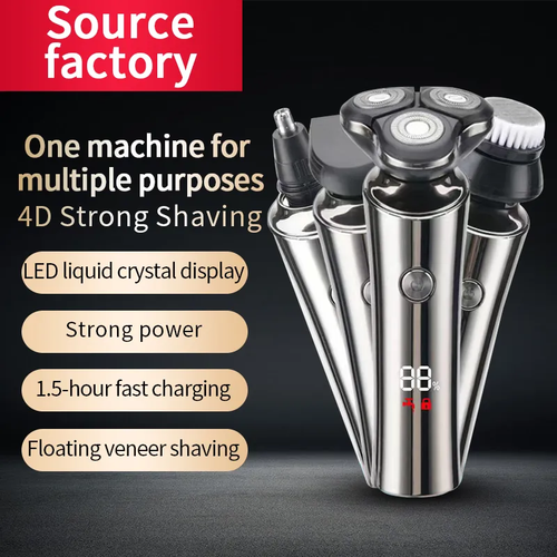 Men's Electric Shaver Beard Trimmer 3 Head Razor Rechargeable USB ...