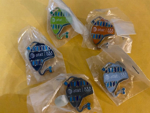 VANCOUVER OLYMPICS PINS 5 AT&T GUEST SPONSOR SET TOQUE HATS RARE NEW | eBay