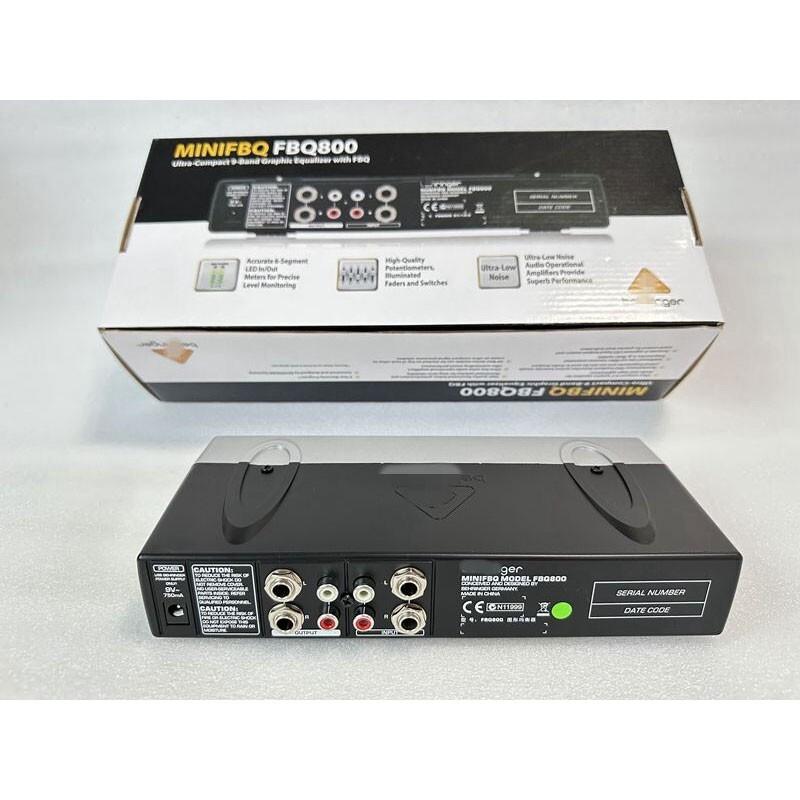 FBQ800 Ultra-compact 9-Band Graphic EQ Equalizer Audio Equalizer ...