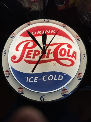 Vintage "Drink Pepsi Cola" Double Bubble Round Wall Clock | eBay