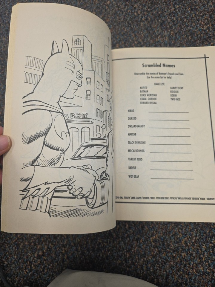 Batman Forever Vintage Coloring Book Never Used 1995 Robin Riddler 2 ...