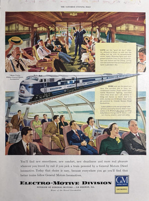 General Motors Locomotives Electro Motive Wabash Blue Bird Train VTG Ad ...
