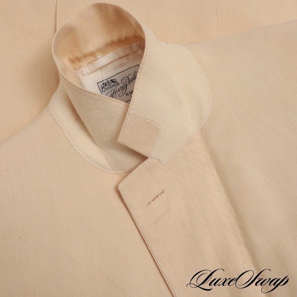 #1 MENSWEAR Henry Poole Savile Row England 2015 Bespoke Beige Linen ...