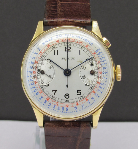 Vintage Rex Chronograph Monopusher Oversize Landeron 2, made in 30's | eBay