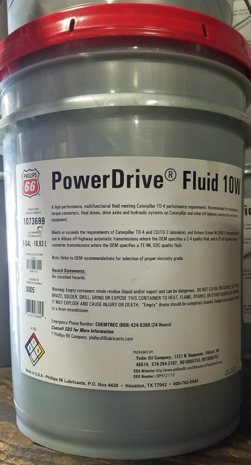 Phillips 66 PowerDrive Fluid 10W, 30W or 50W; Caterpillar TO-4 Fluid | eBay