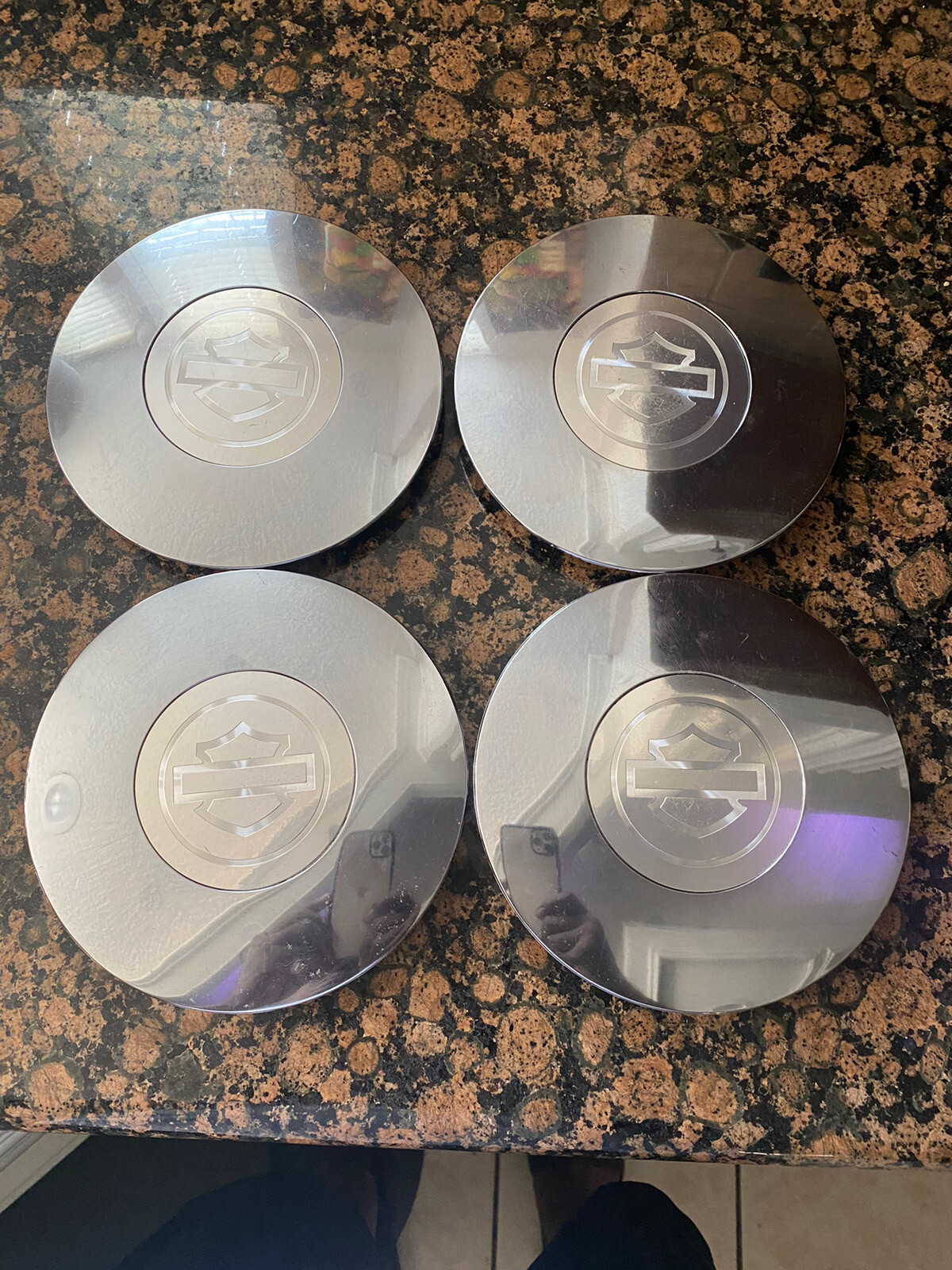 4 Original Harley Davidson Center Wheel Caps | eBay