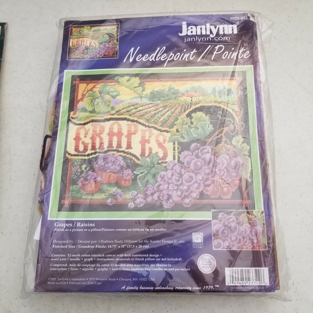 Janlynn Needlepoint Grapes Raisins Kit 14 3/4 X 11 for sale online | eBay