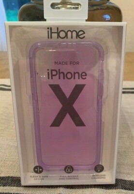 New IHome iPhone X Impact Phone Case Translucent Purple | eBay
