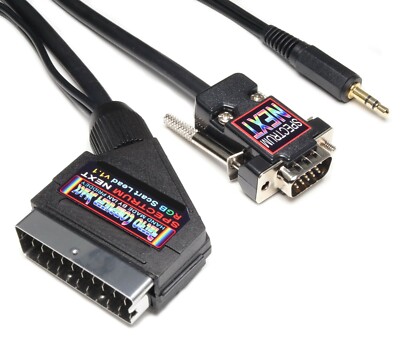 ZX Spectrum NEXT High Quality RGB Analog Scart Lead Video Cable TV Lead ...