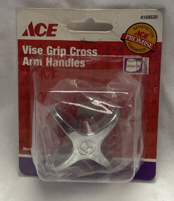 NOS! ACE UNIVERSAL CHROME VISE GRIP CROSS ARM FAUCET HANDLES, #4169520 ...