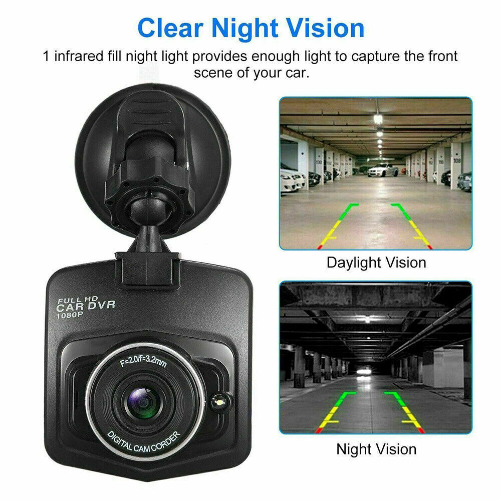 2.4'' Full HD 1080P Dash Cam Car DVR Front or Rear Camera Night Vision ...