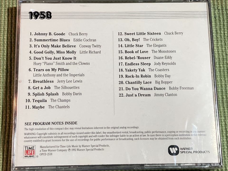 TIME LIFE MUSIC ROCK 'N' ROLL ERA 1958 RARE 22 TRACK CD NEW FACTORY ...