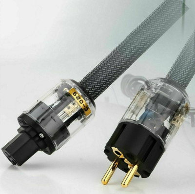 Audiophile HiFi Audio Power Cable Pure Copper EU US Schuko Ac Mains ...
