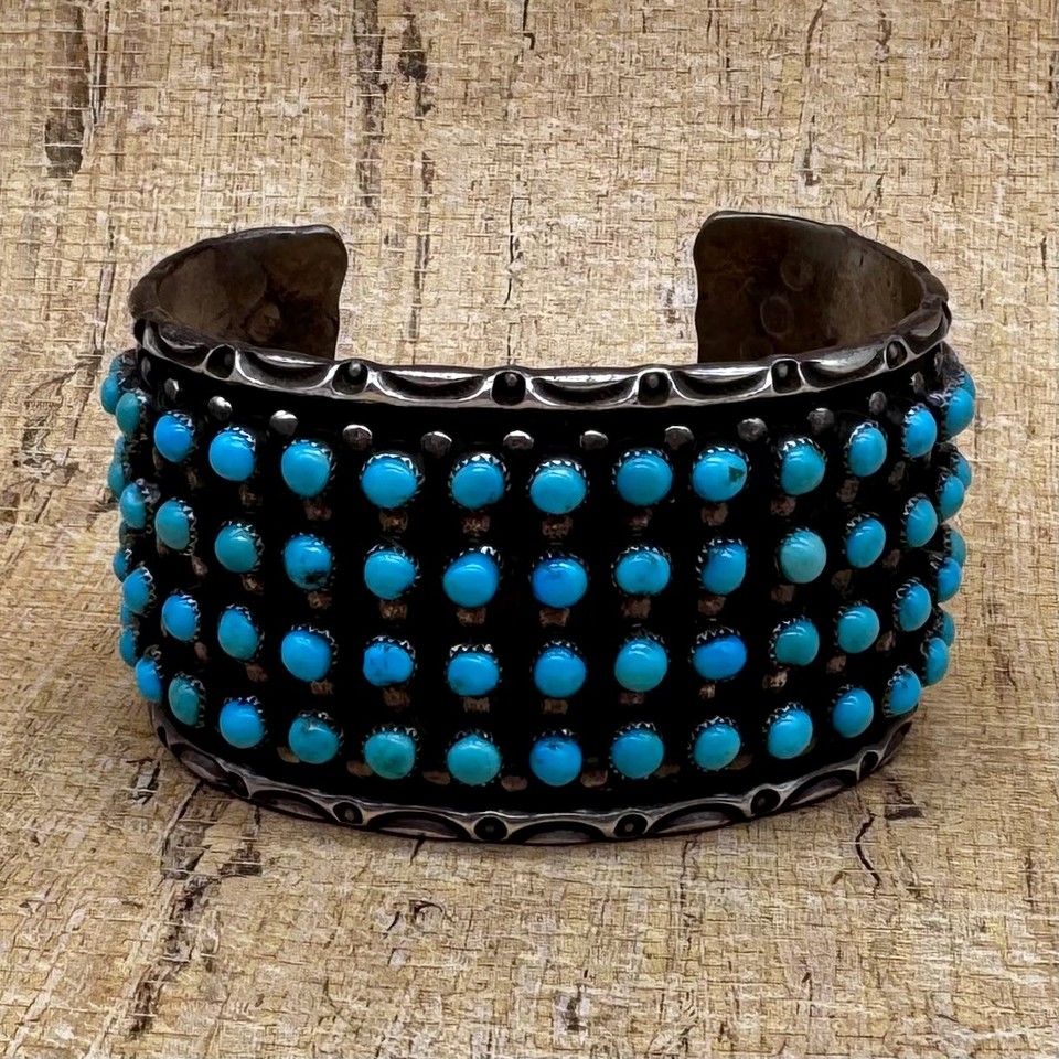 Sterling Silver Zuni Turquoise Cuff Bracelet by Jason & Pearl Ukestine ...
