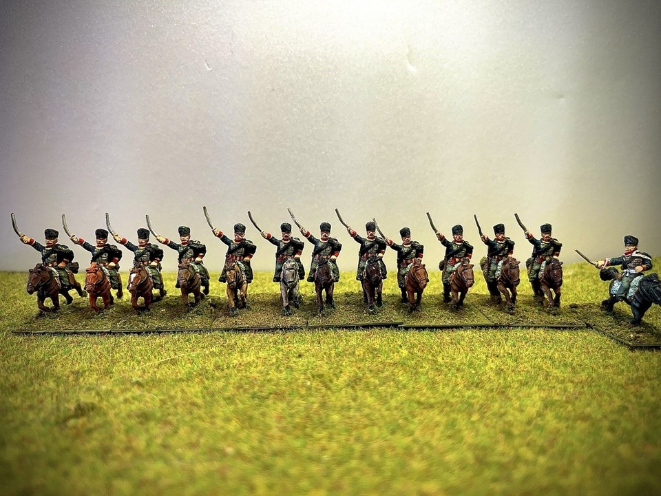 15mm Napoleonic painted Prussian Hussar Cavalry Regiment Post 1809 W ...