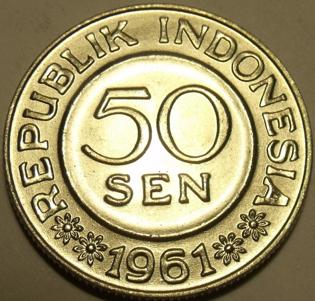 Indonesia 50 Sen, 1961 for sale online | eBay