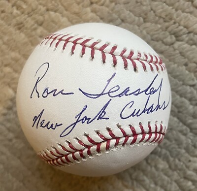 Ron Teasley Autographed Baseball Of Major League Negro Leagues W TEAM ...