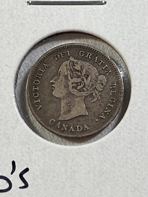 1900 Canada 5 Cents Small Silver Coin Oval 0's | eBay