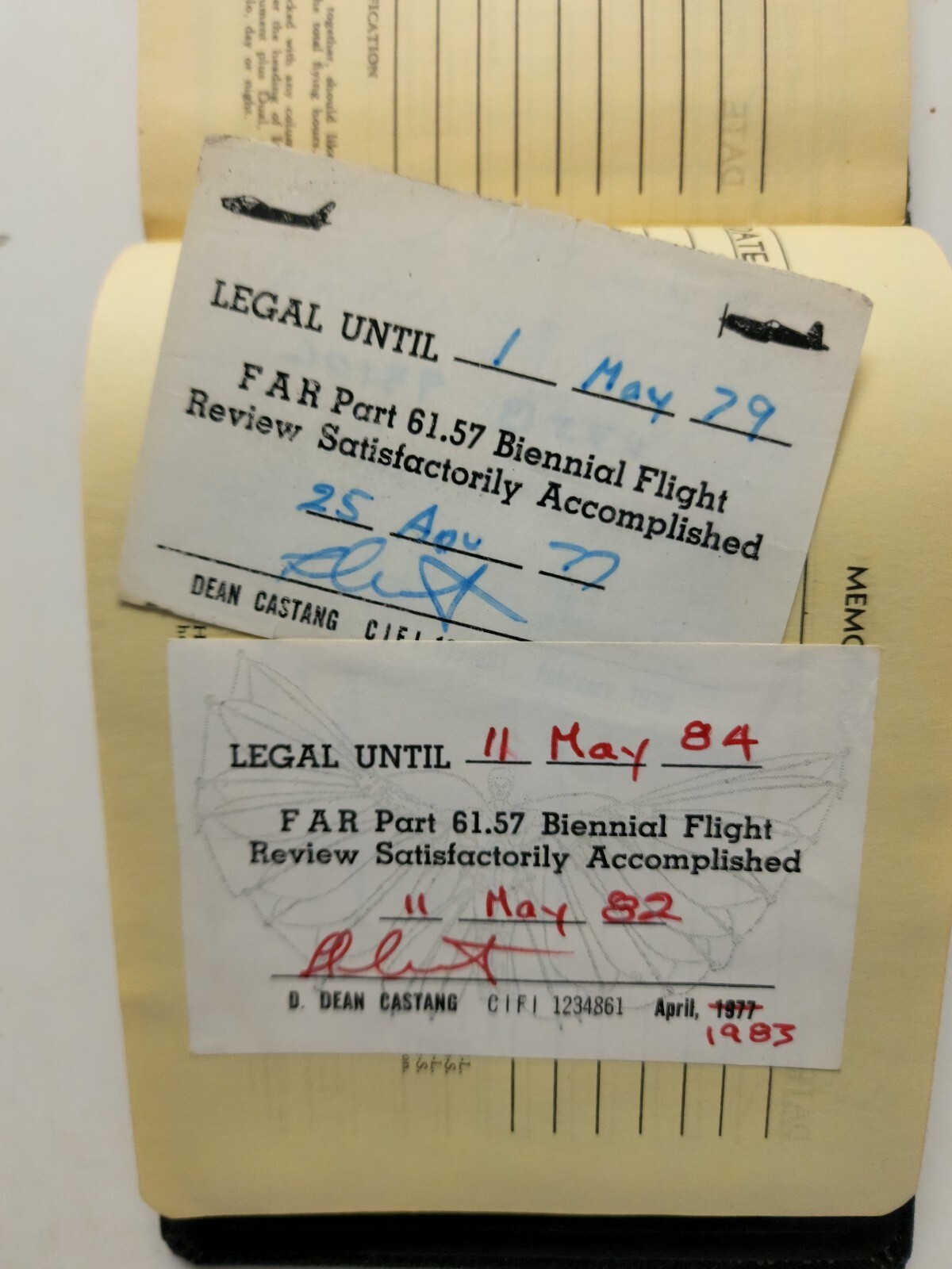 Vintage Pilot Flight Log Book Airplane Flying Time - California 1930's ...