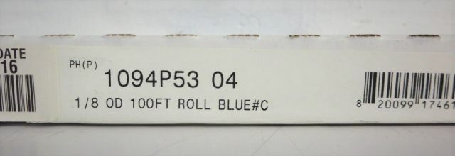 LEGRIS 1094P53 04 SEMI-RIGID POLYAMIDE (PA) TUBING; 1/8 OD 100FT; BLUE ...