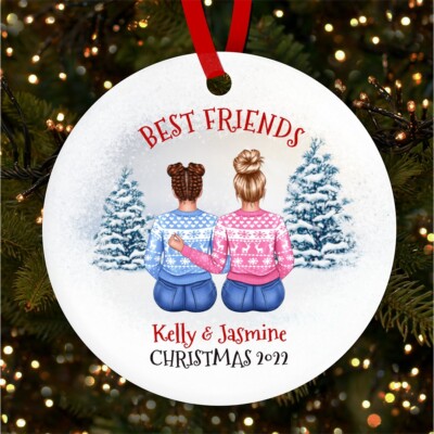 Best Friends Family Jumpers Personalised Christmas Tree Ornament ...
