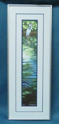 Mary Croxton Alaska Artist Signed LE Print of a Crane “Solitare” | eBay