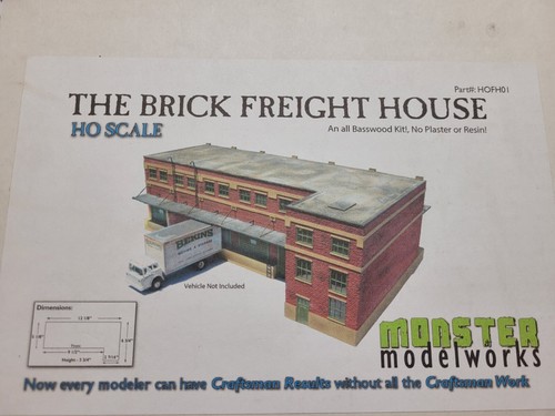Monster Model Works The Brinck freight House HO Scale (Craftsman Kit ...