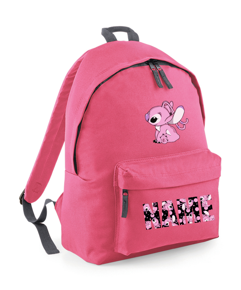 Personalised Name Lilo&Stitch Backpack Rucksack Cartoon Angel Back to ...