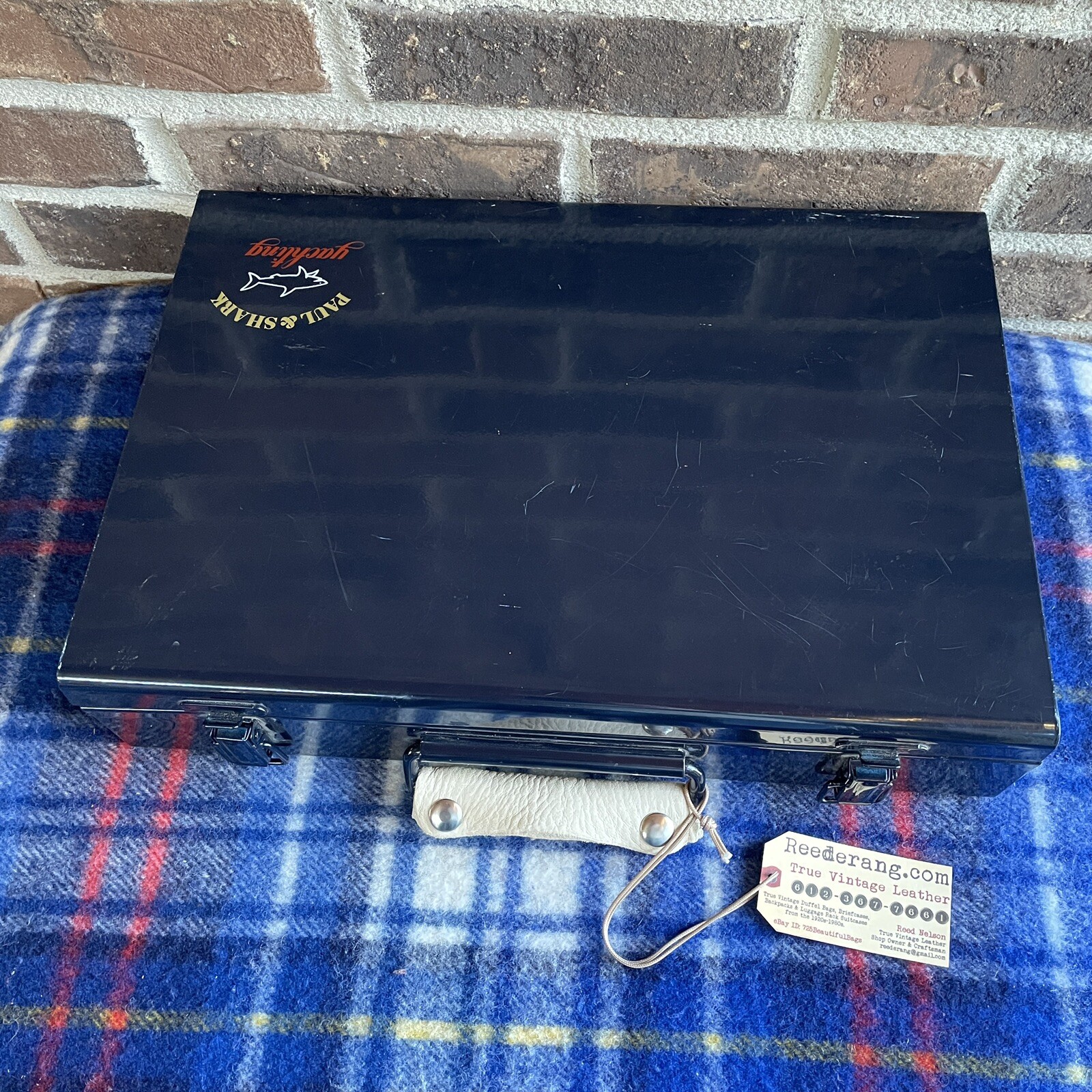 VINTAGE 1990s YACHTING STEEL STRONG BOX BRIEFCASE WITH MODIFICATIONS R ...