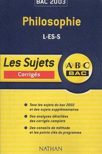 ABC Bac : Philosophie, Bac L, ES, S | eBay